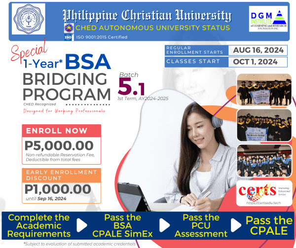 PCU BSA Bridging Program - CERTS Educational Services, Inc.